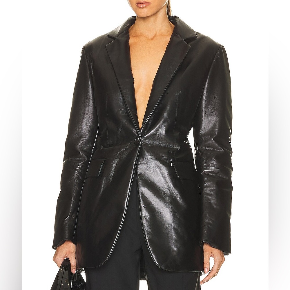 Loewe Padded Leather Tailored Jacket - Gem